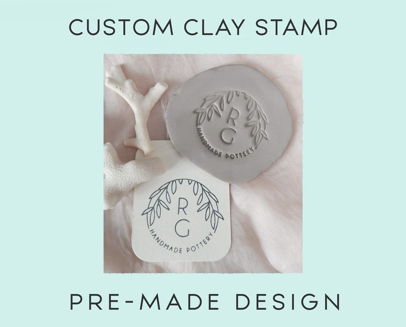 Custom Initials Clay Stamp Custom Monogram Pottery Stamp - Etsy
