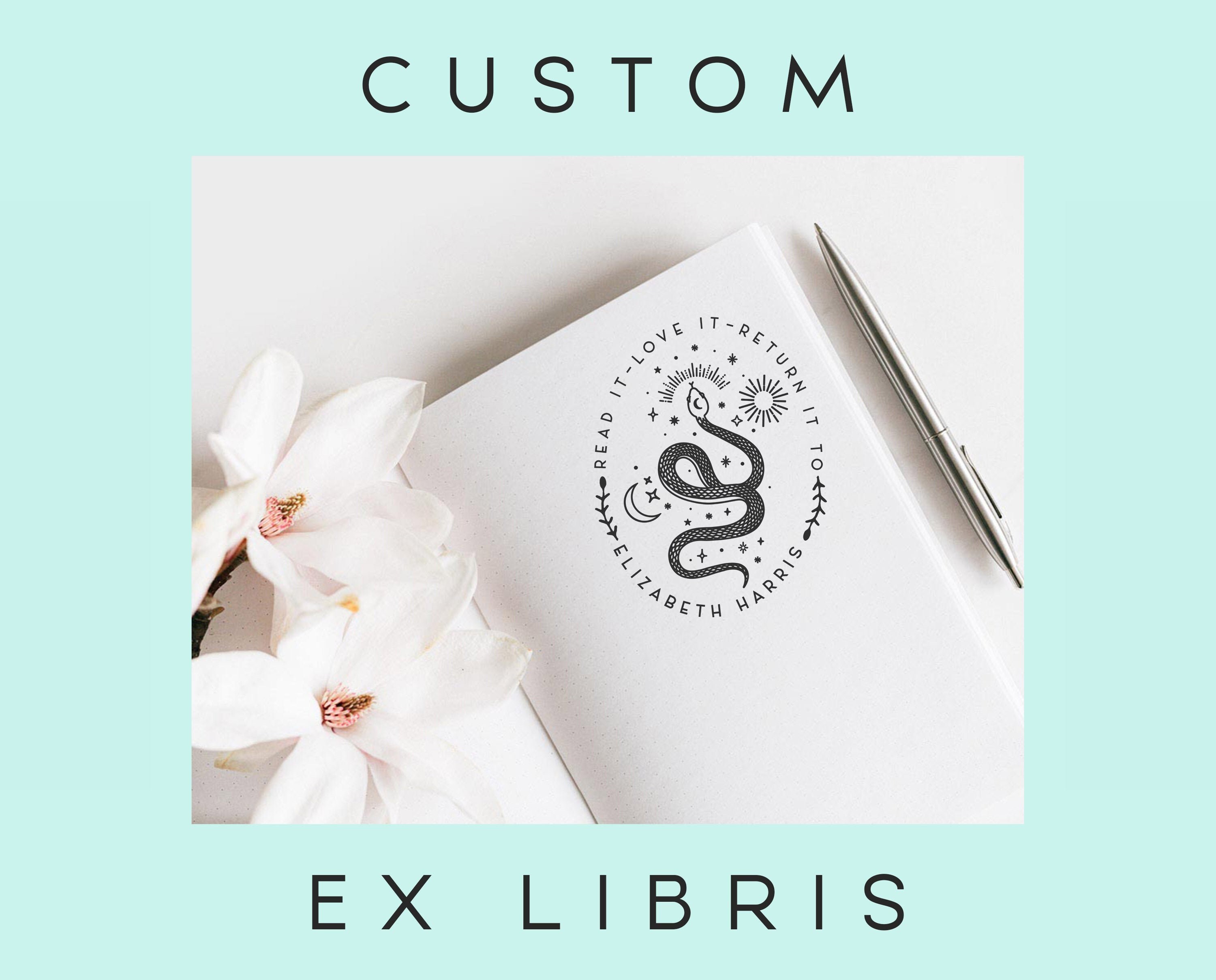 Mystical Snake Custom Ex Libris Snake and Planets Ex Libris - Etsy