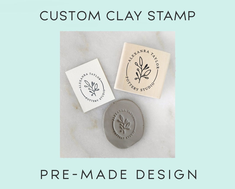 Customizable Pre-made Design Pottery Stamp Botanical Clay - Etsy