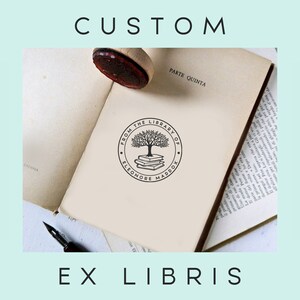 Tree of Life Custom Ex Libris Stamp, Customizable Bookplate Stamp ...
