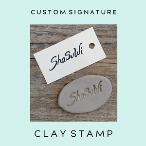Custom Signature Clay Stamp Your Signature Pottery Stamp - Etsy