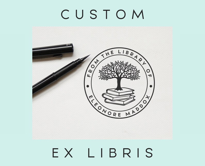 Tree of Life Custom Ex Libris Stamp Customizable Bookplate - Etsy