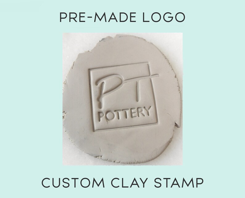 Initials Custom Clay Stamp Pre-made Design Pottery Custom - Etsy