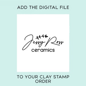 Custom Signature Clay Stamp, Pre-made Design Signature Pottery Stamp ...