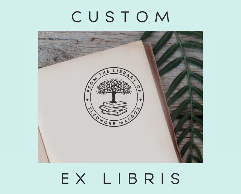 Tree of Life Custom Ex Libris Stamp Customizable Bookplate - Etsy