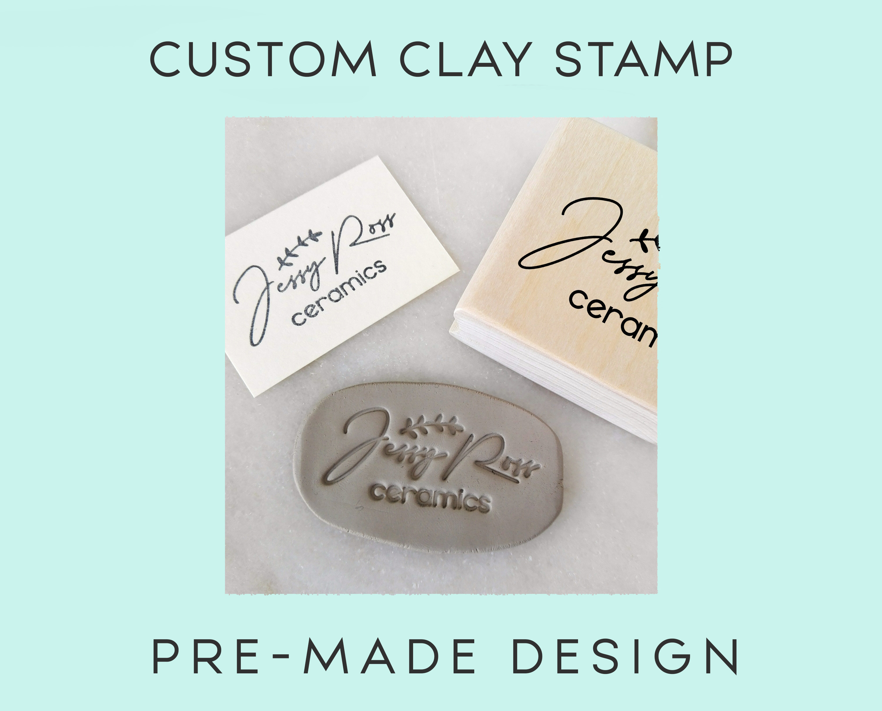 Custom Signature Clay Stamp Pre-made Design Signature Pottery - Etsy