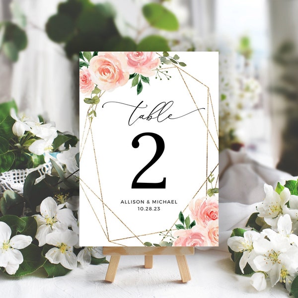 Geometric Table Numbers - Etsy