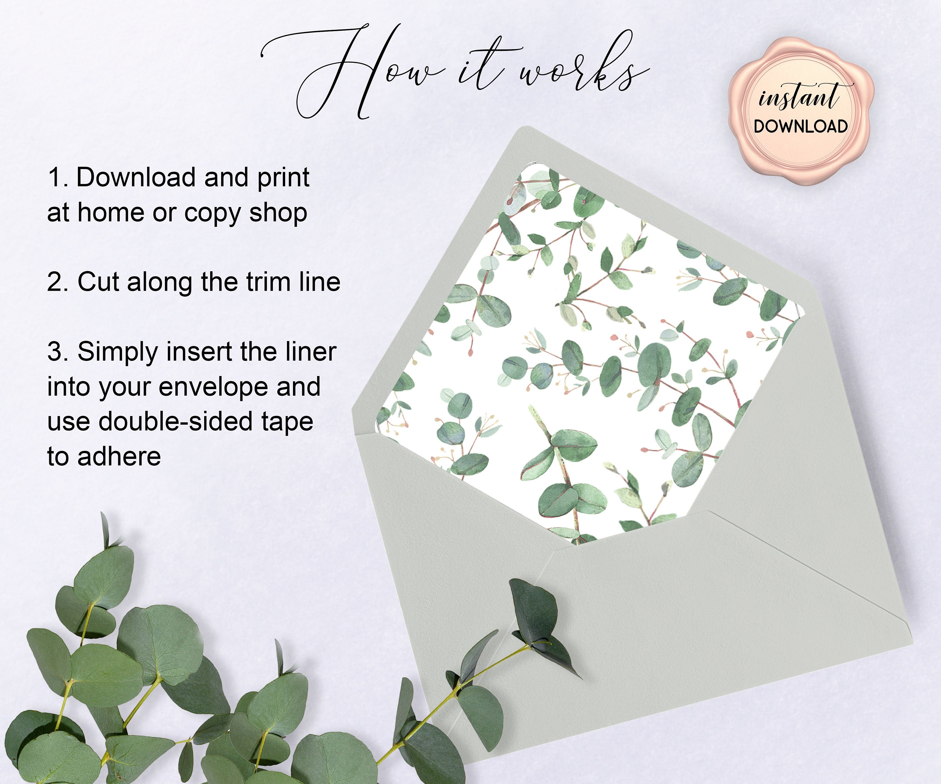 Envelope Liner Printable Envelope Liner for 5 X 7 Wedding - Etsy