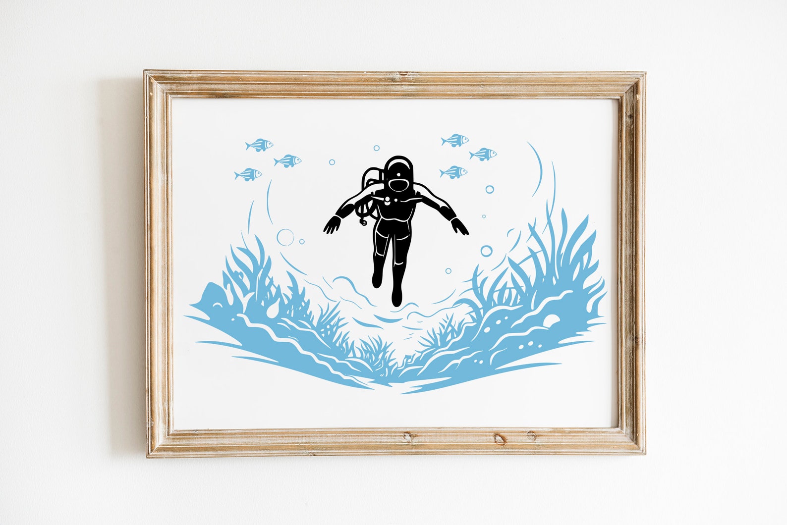 Underwater Scene Svg, Coral Reef Svg, Seaweed Svg, Underwater Landscape ...