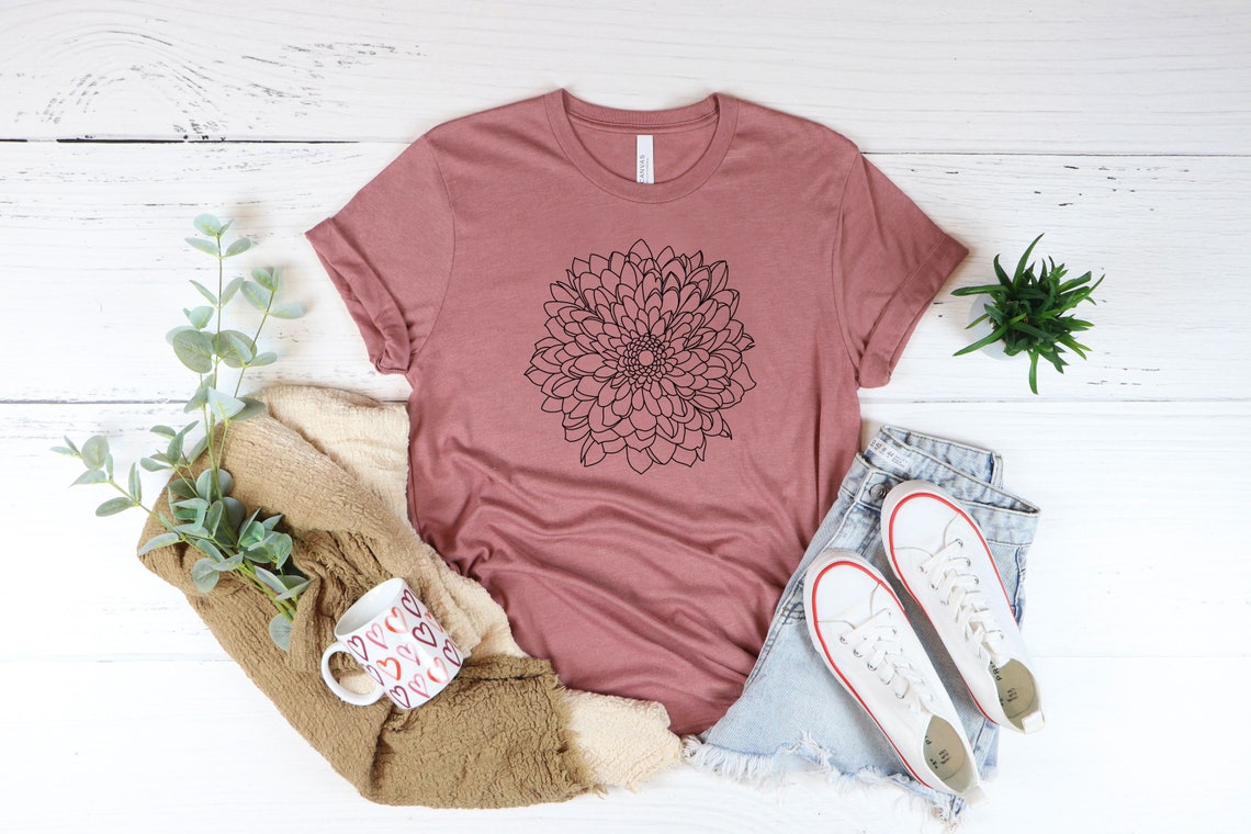 Dahlia Svg Dahlia Cut File Flower Svg Nature Svg - Etsy