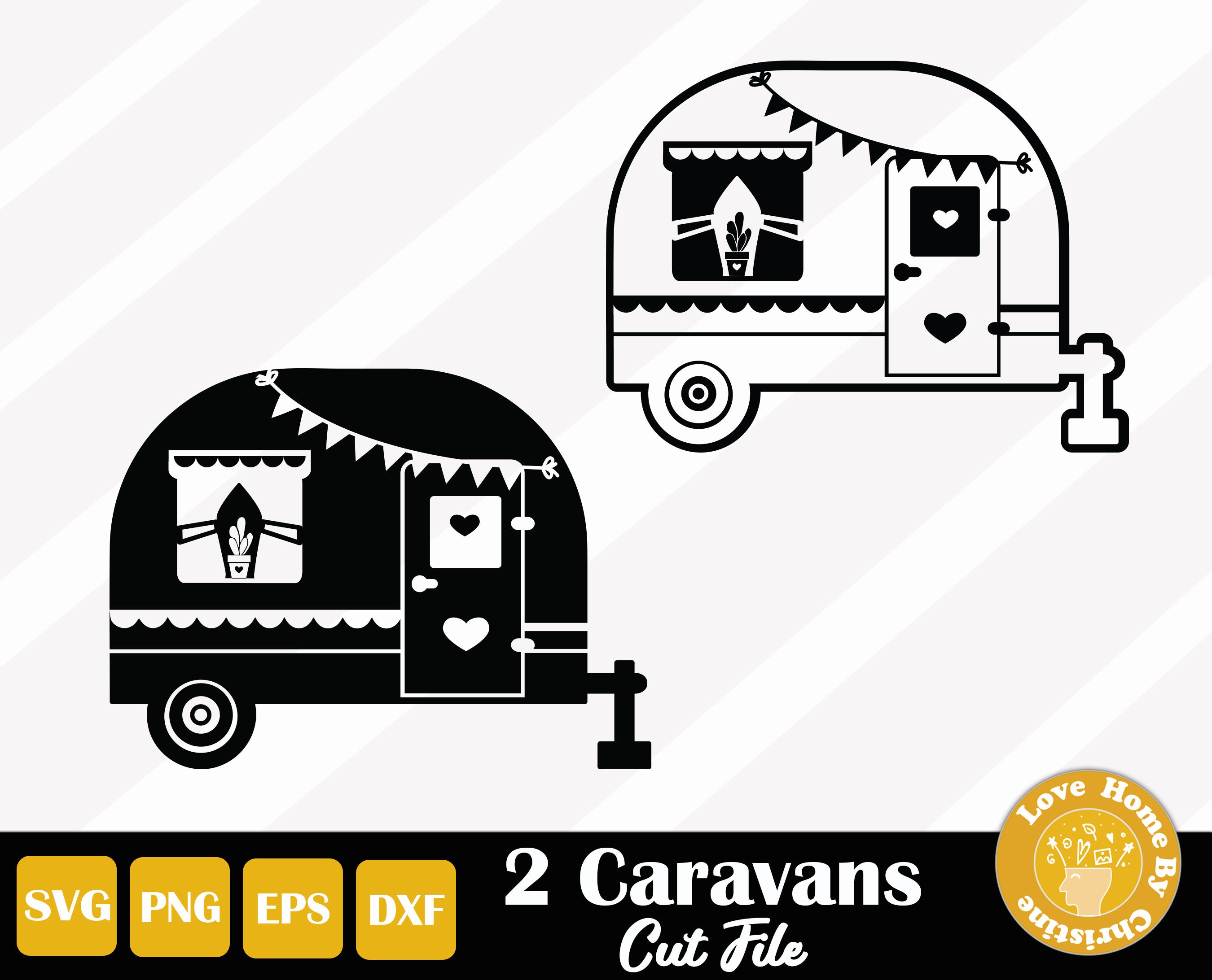 2 Caravan SVG PNG EPS Files for Cricut Silhouette Files Easy | Etsy
