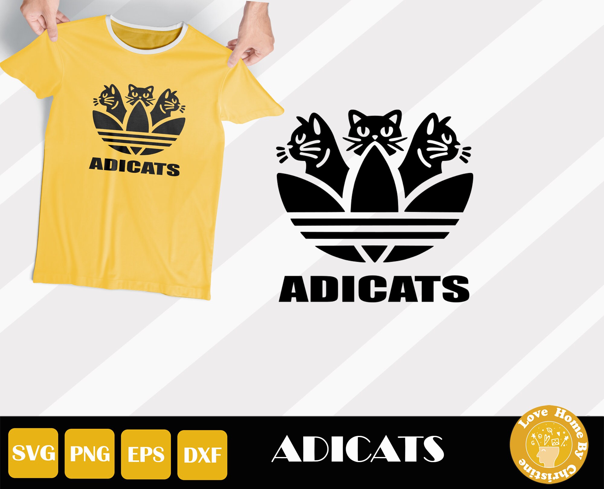 Adicats Svg, Cut File, Adicat Clipart, Funny Cat Shirt, Crazy Cat Lady ...