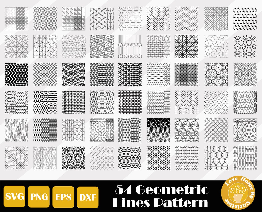 54 Geometric Seamless Patterns Svg, Geometric Pattern Svg, Tile Pattern ...