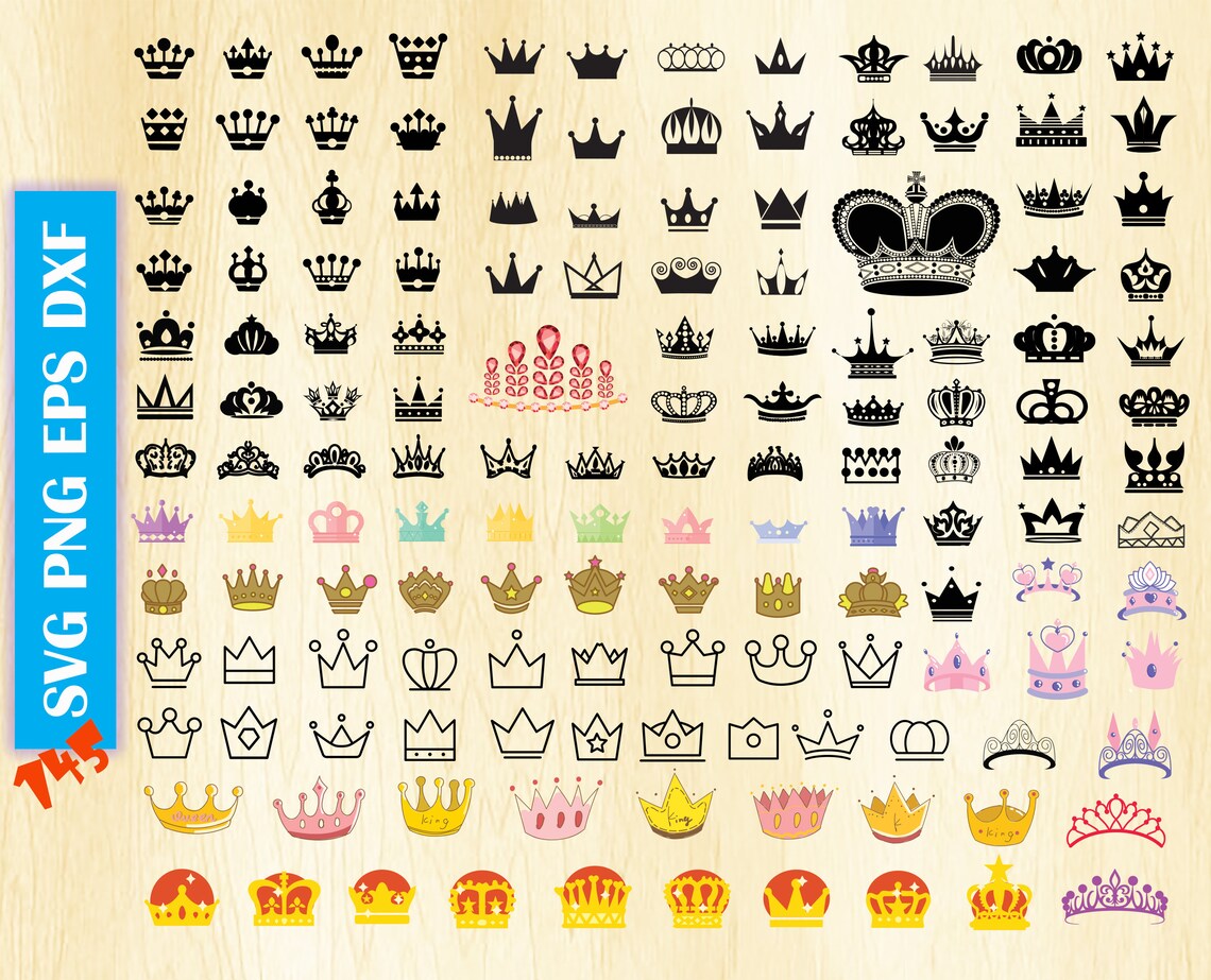 145 Royal Crown SVG Files for Cricut Silhouette Files Easy | Etsy UK