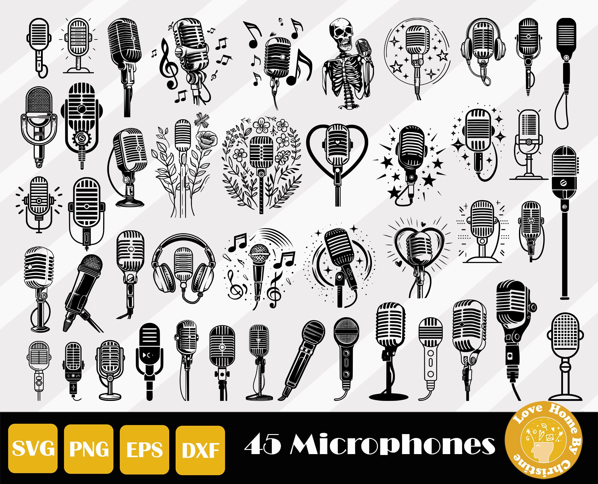 Microphone Svg, Microphone Clipart, Microphone Vector, Microphone Cut ...