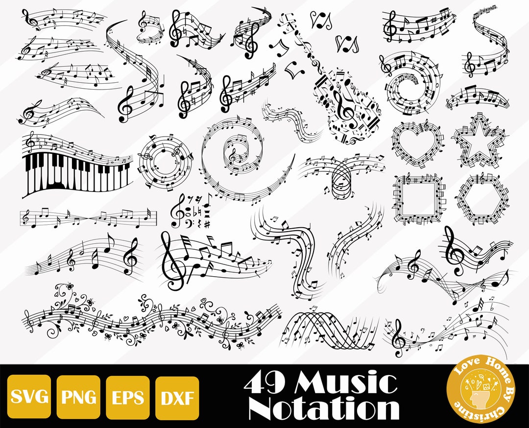 49 Music Svg, Guitar Svg, Music Clipart, Music Note Svg Cut Files for ...