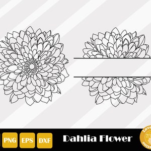 Dahlia Svg, Dahlia Cut File, Flower Svg, Nature Svg, Wildflower Svg ...