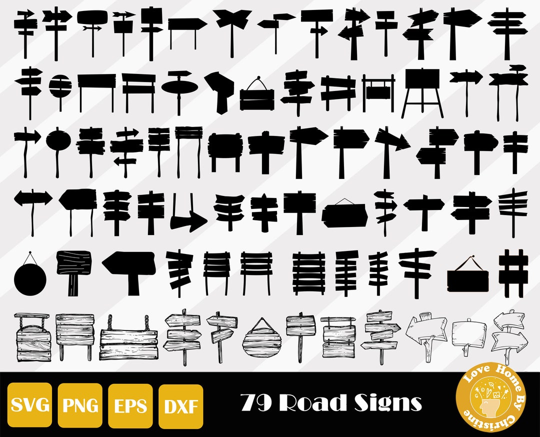 79 Road Sign Clipart, Road Sign Svg, Road Sign Cut File, Street Sign ...