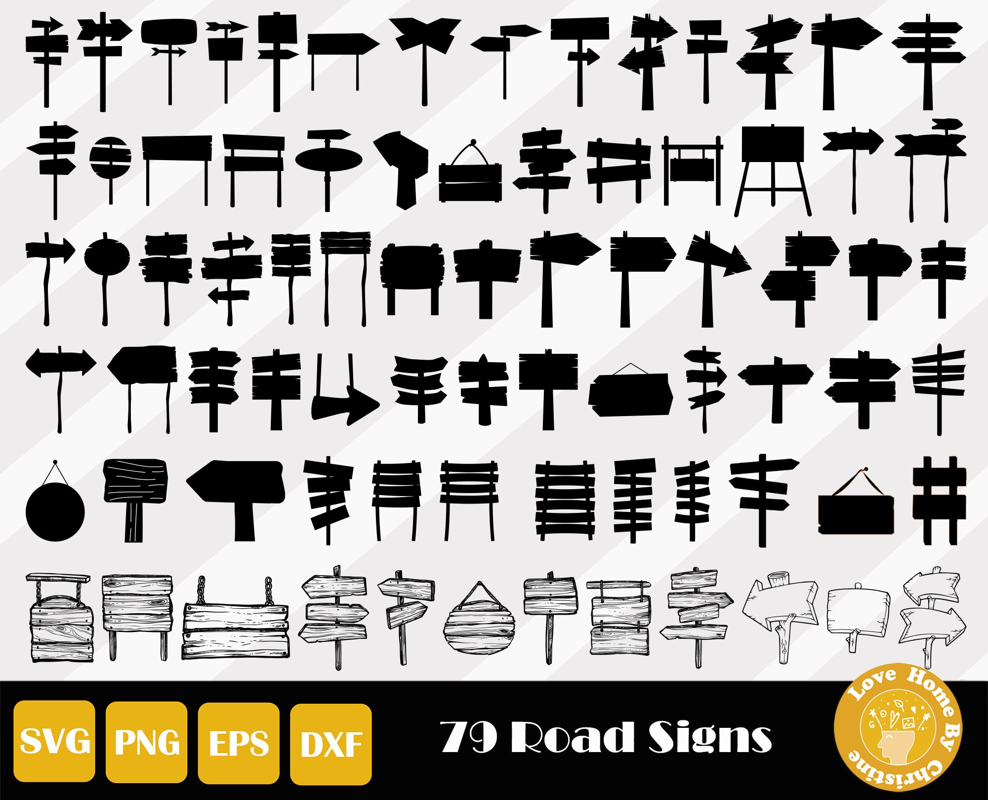 79 Road Sign Clipart Road Sign Svg Road Sign Cut File - Etsy