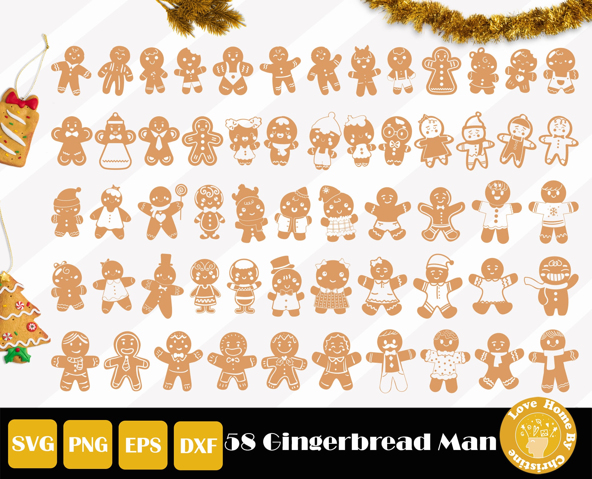 58 Gingerbread Man Svg, Gingerbread Girl Svg, Gingerbread Boy Svg ...