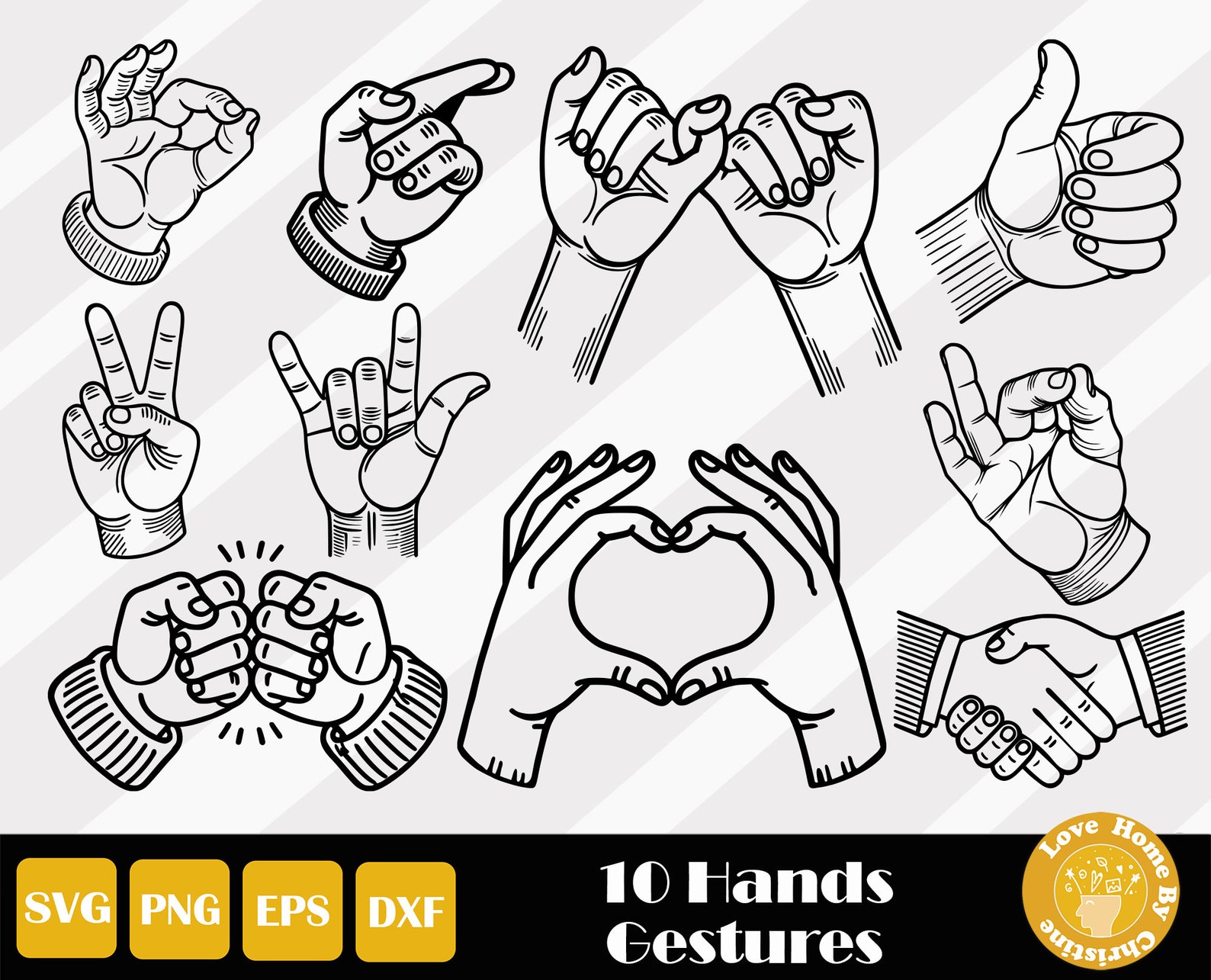 Hand Gesture Svg, Peace Sign Svg, Thumbs up Svg, Pinky Promise Clipart ...
