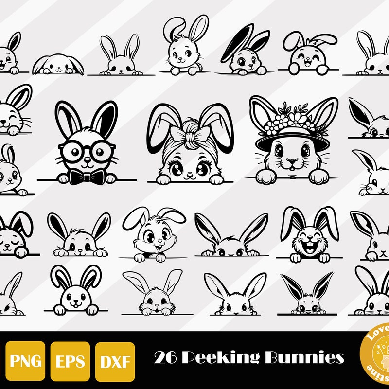 Peeps Black and White Svg - Etsy