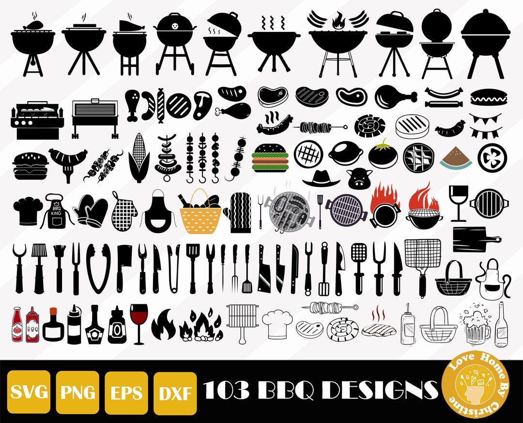 103 BBQ Svg, Grilling Svg, Barbecue Svg, Barbecue Svg Bundle, Cooking ...