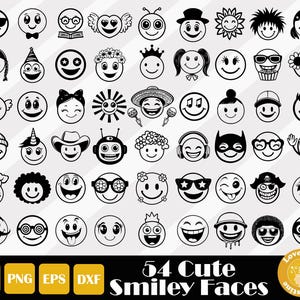 Cute Funny Face Svg, Cute Face Svg, Emoji Face Svg Png, Cartoon Face ...