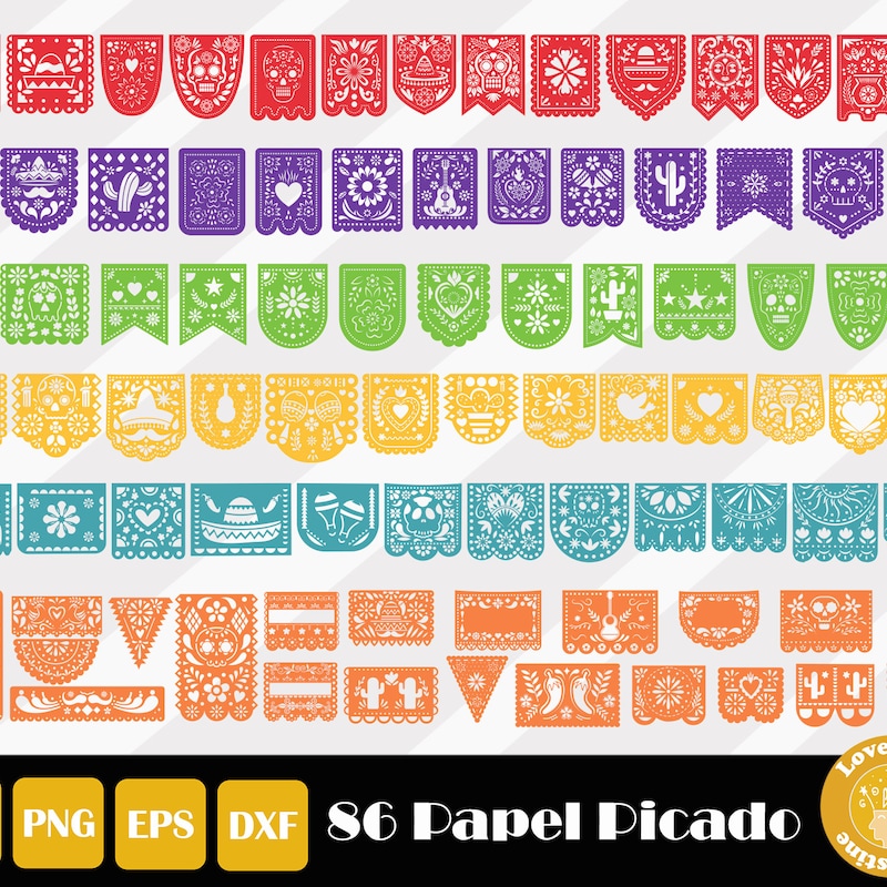 Papel Picado Clipart - Etsy