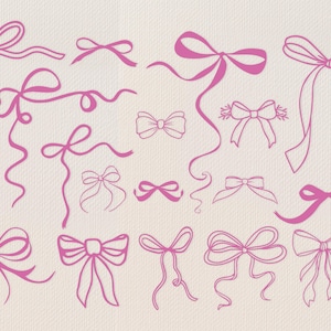 Bow Svg Bundle, Wavy Borders Svg, Christmas Bow Frame, Hand Drawn ...