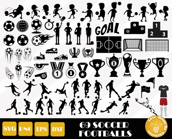 69 Football Player Svg Trophy Svg Football Cut Files for | Etsy