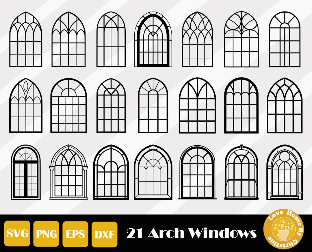 Arch Window Svg, Window Clipart, Arch Sign Svg, Window Frame Svg, Arch ...