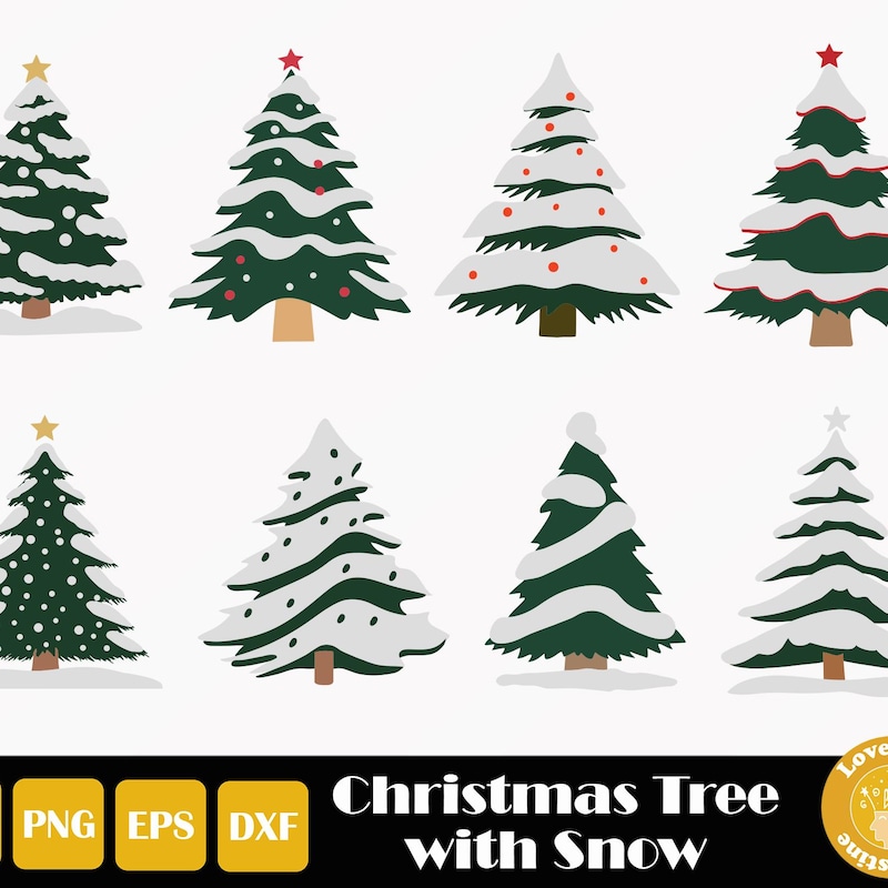 Snow Pine Tree Wall Decal - Etsy