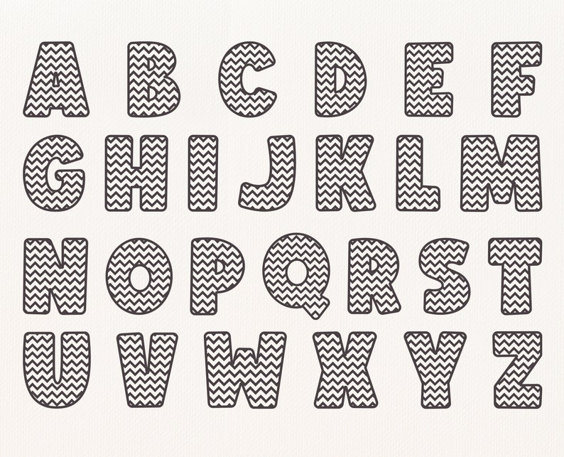 Chevron Svg, Chevron Letters Svg, Chevron Alphabet, Chevron Monogram ...