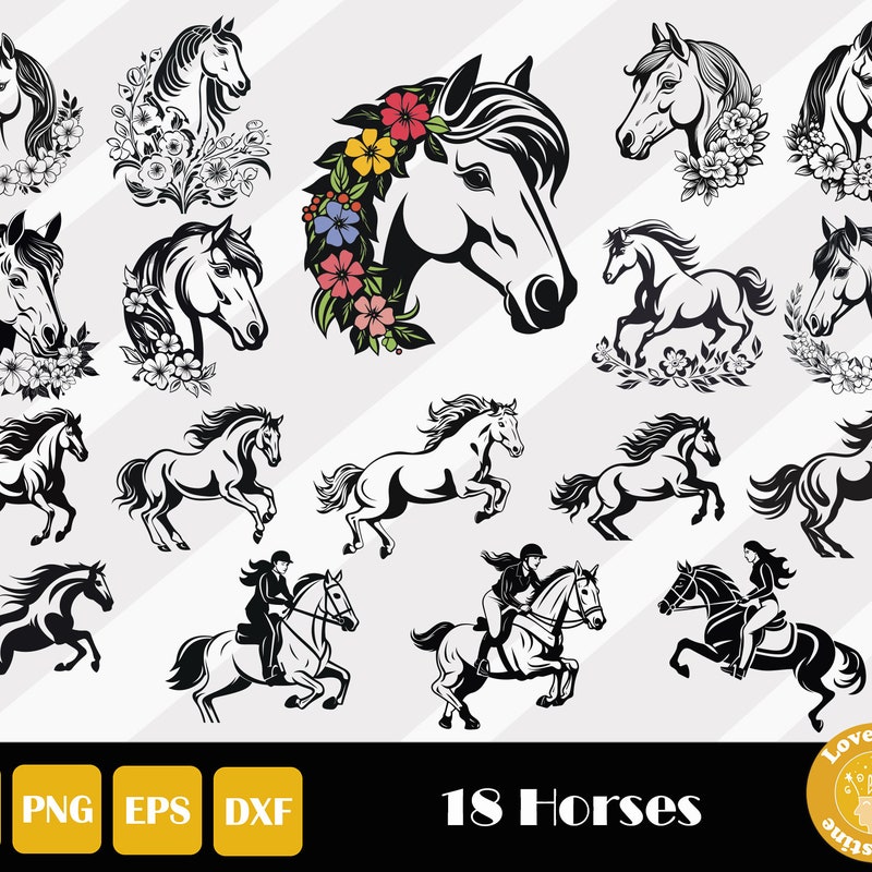 Plotterdatei pferd - Etsy.de