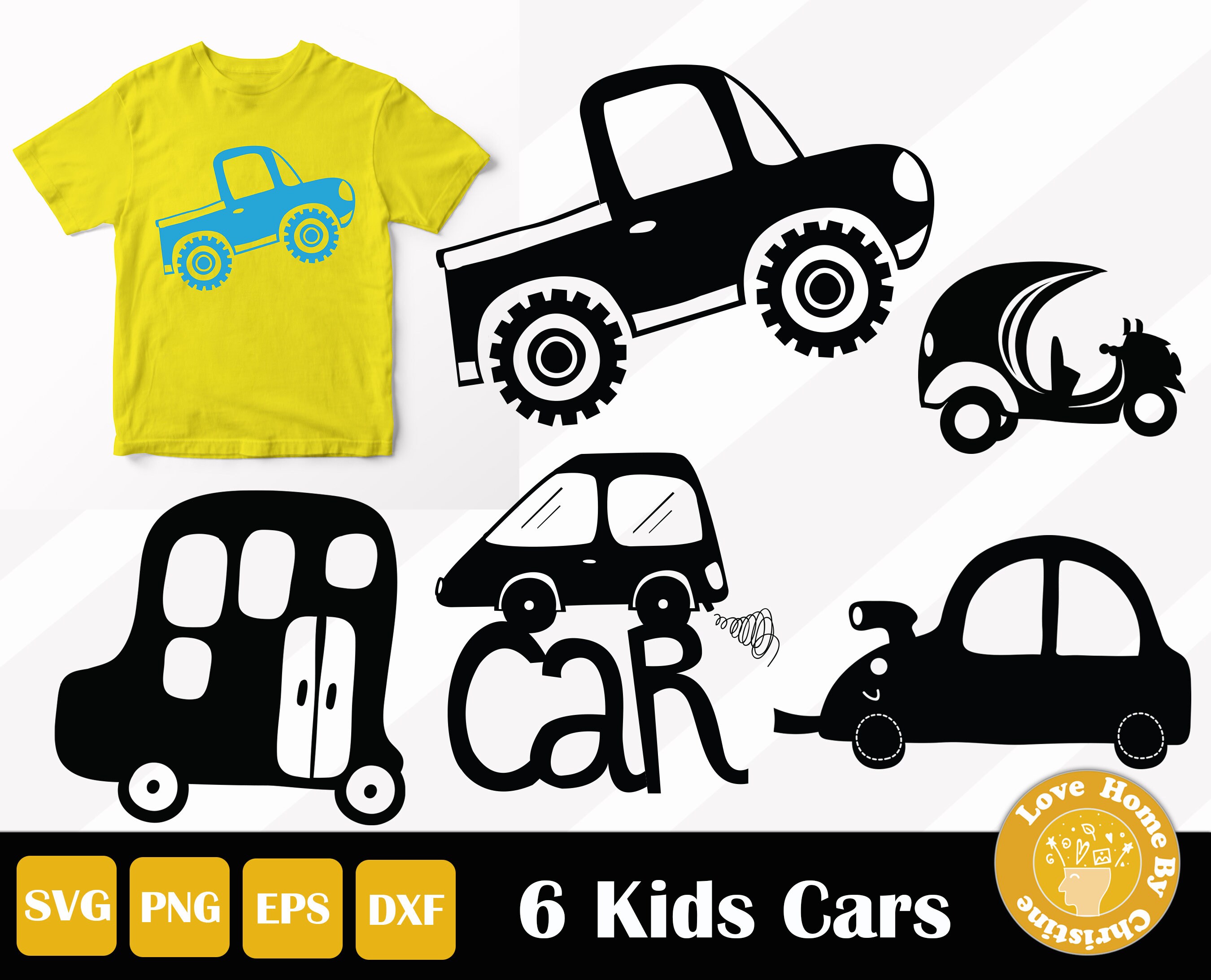 6 Kids Car SVG for Cricut Silhouette Files Easy Cut - Etsy Ireland