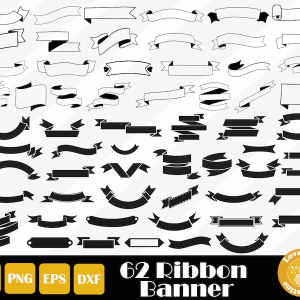 Ribbon Banner Svg - Etsy