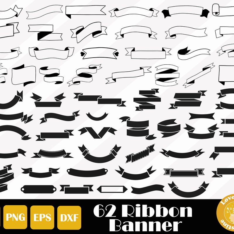 Ribbon Banner Svg - Etsy