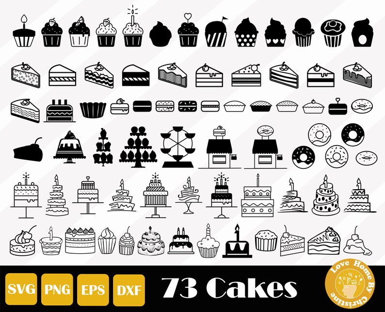 73 Cake Svg, Dessert Svg, Doughnut Svg, Cupcake Svg Cut File for Cricut ...
