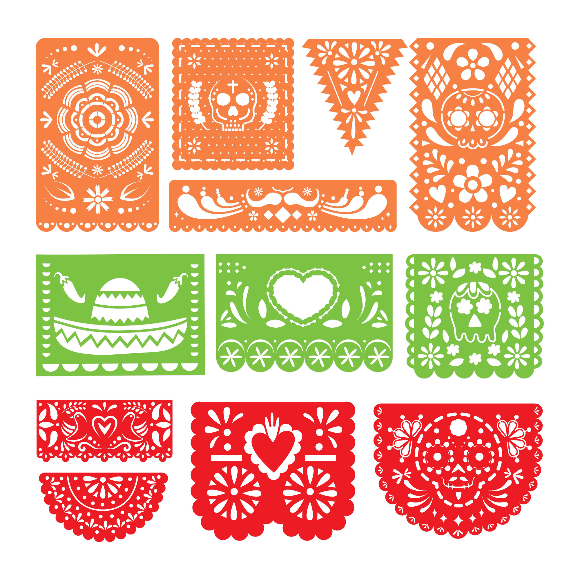 Papel Picado Svg Papel Picado Clipart Mexican Svg Papel - Etsy México