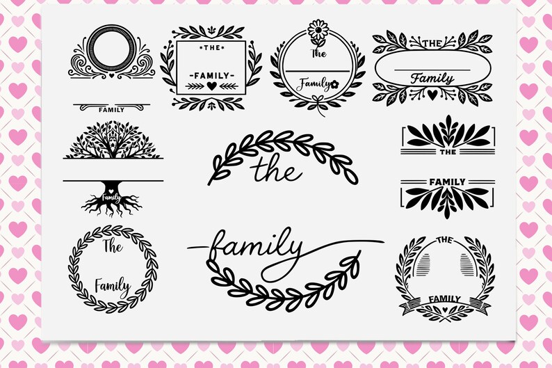 Family Name Svg, Family Frame Svg, Family Monogram Svg, Last Name Svg ...