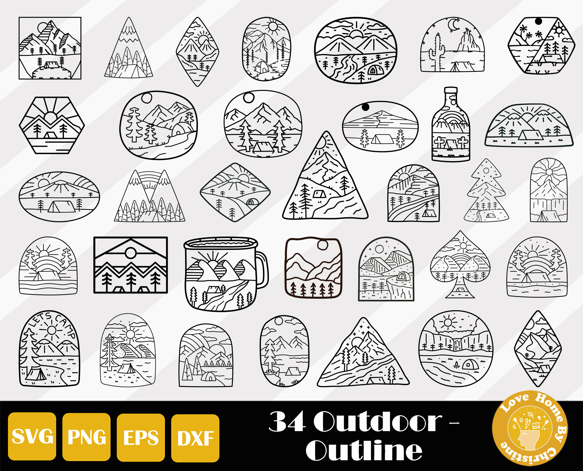 Outdoor Svg Adventure Svg Mountain Svg Camp Life Svg - Etsy UK