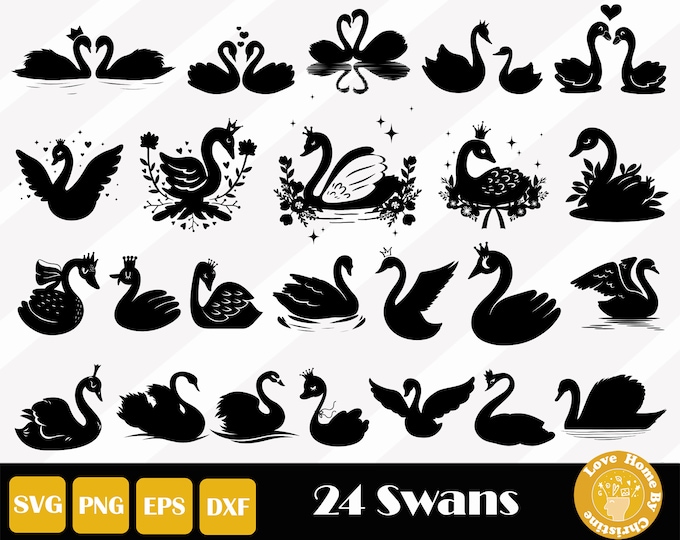 Swan Princess SVG. Cricut Cut Files, Layered. Silhouette Files. Crown ...
