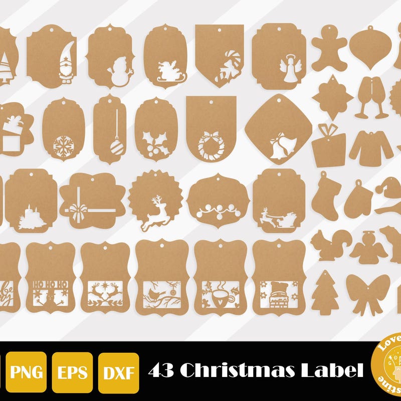 Kraft Christmas Tags - Etsy