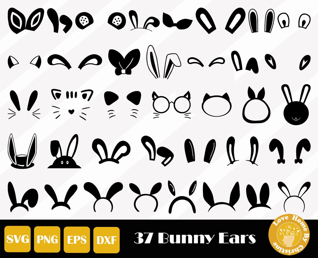 31 Bunny Ears Svg, Easter Svg, Bunny Ears Cut File for Cricut ...