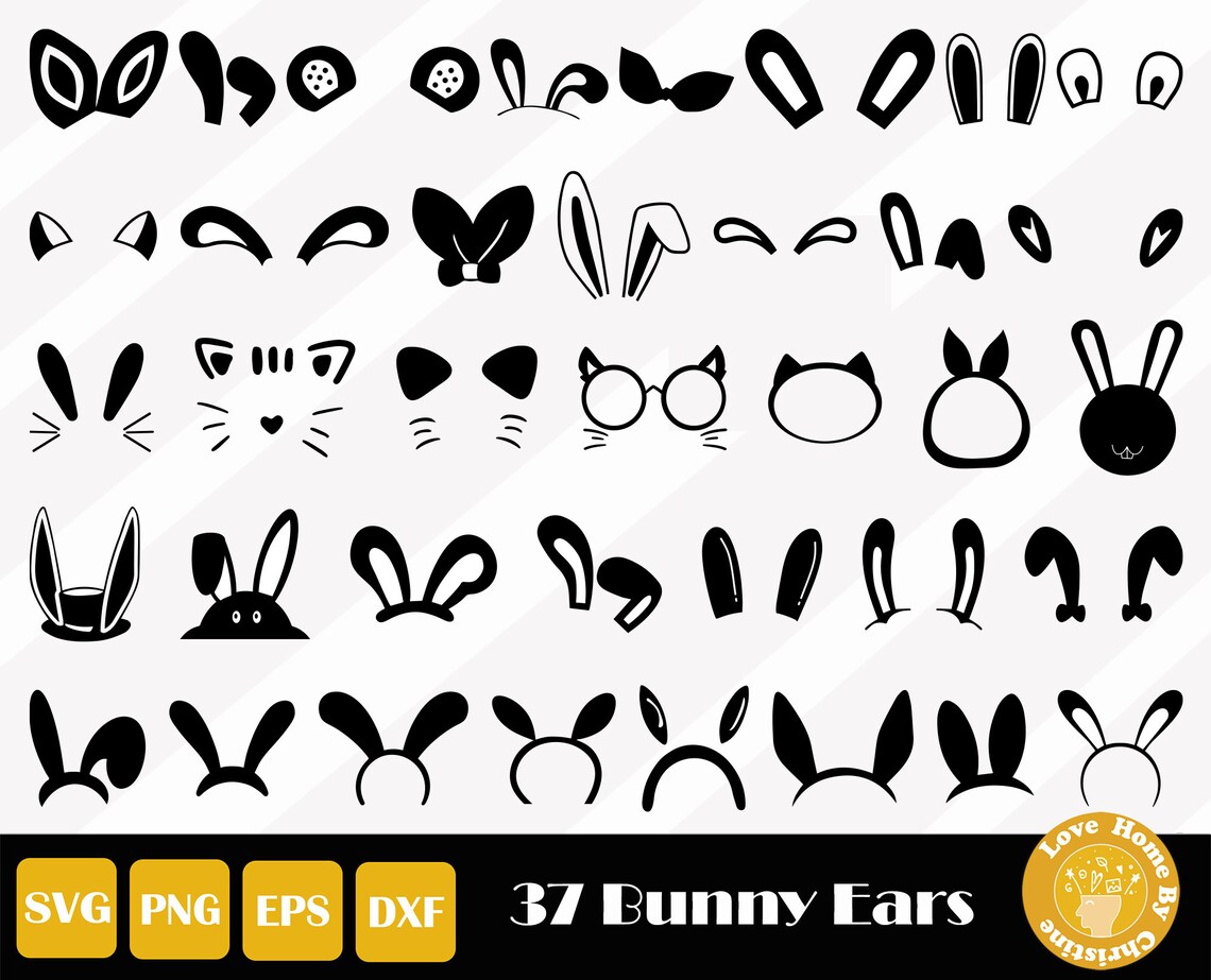 31 Bunny Ears Svg Easter Svg Bunny Ears Cut File For Cricut | Etsy