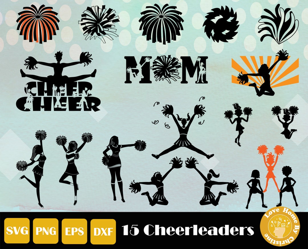 13 Cheer Svg Bundle, Cheerleader Svg, Cheer Mom Svg, Cheerleading Svg ...