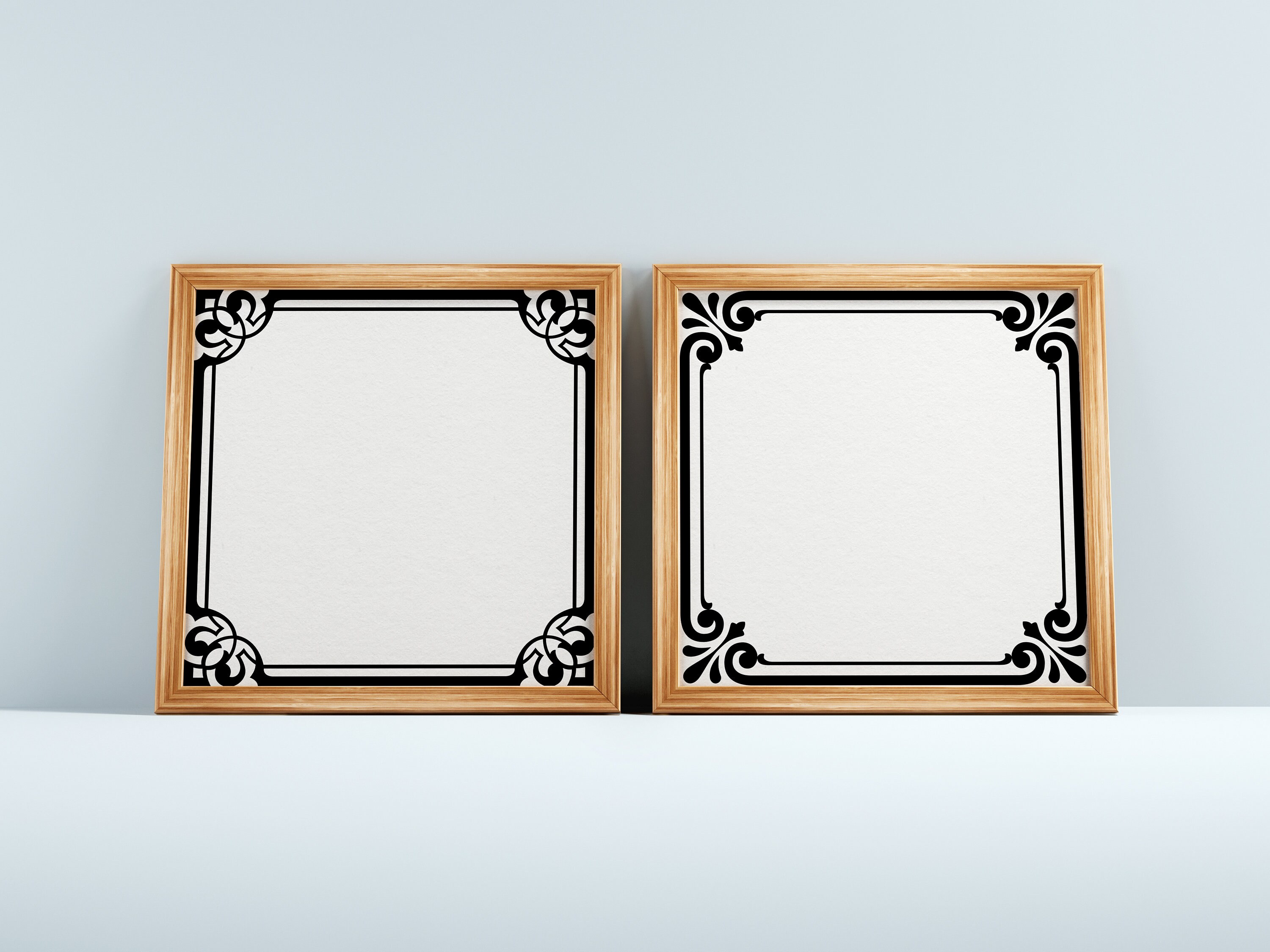25 Floral Rectangle Frames SVG Digital for Cricut Silhouette | Etsy