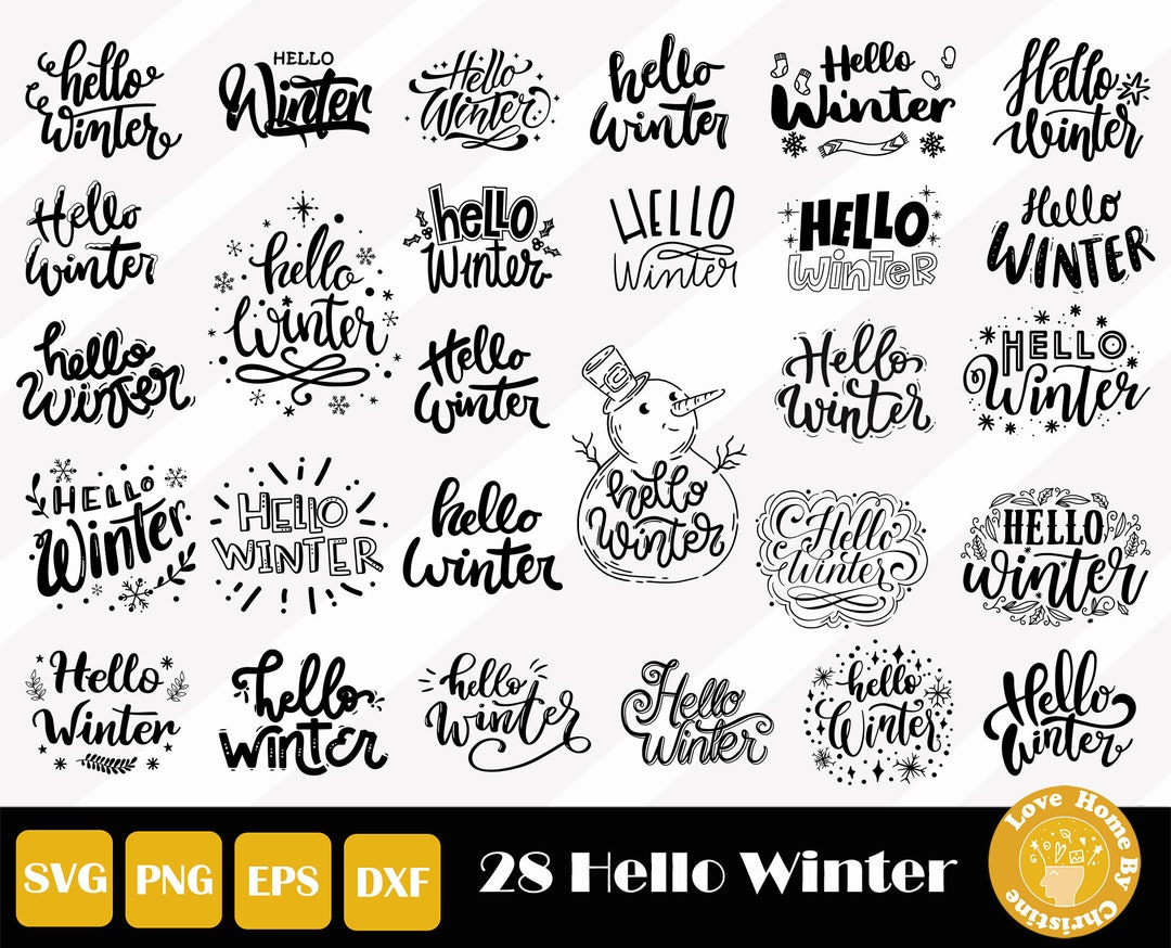 28 Hello Winter Svg, Christmas Svg, Winter Shirt Svg, Christmas Sign ...