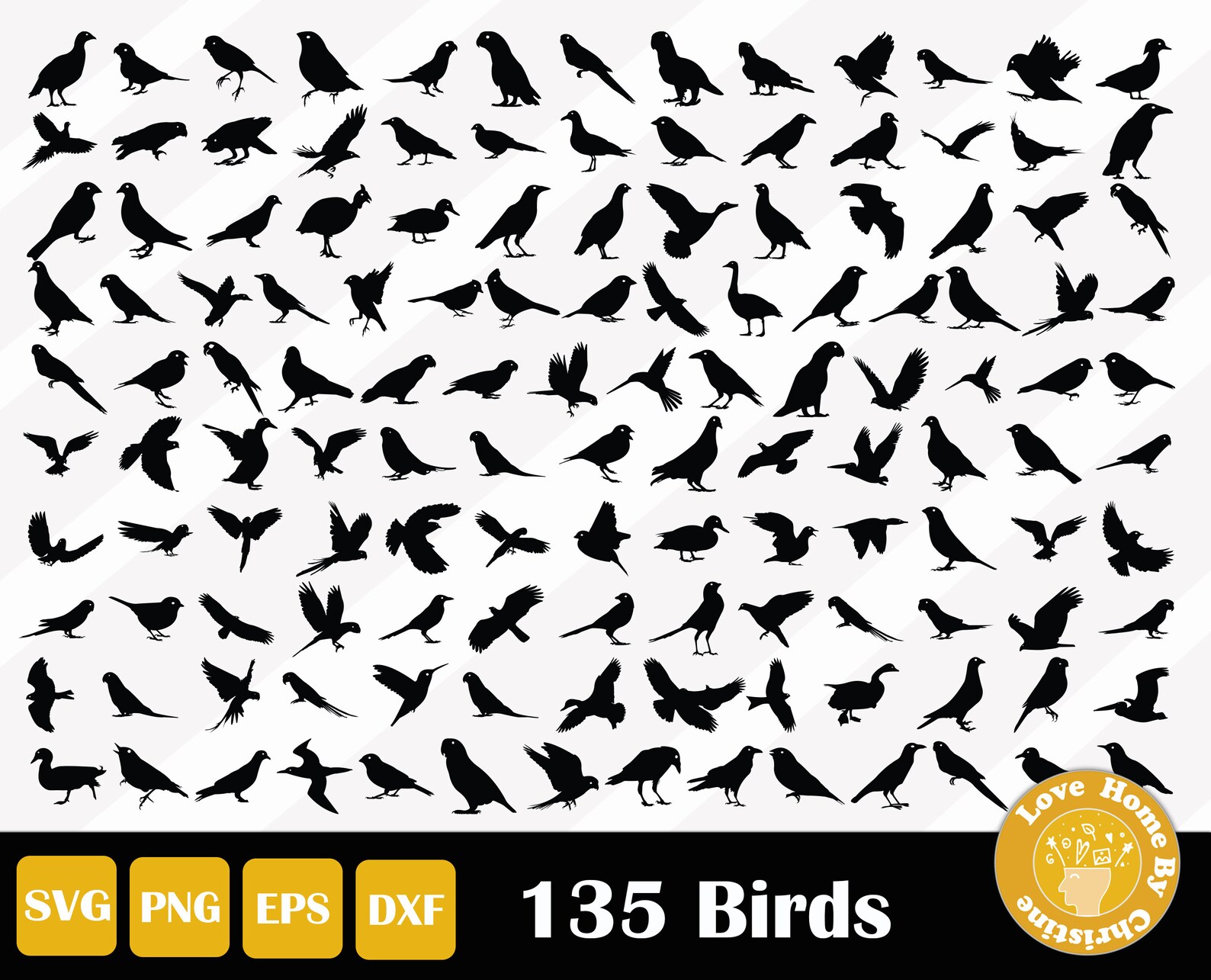 135 Birds Animal Bundle SVG Files for Cricut Silhouette Files - Etsy